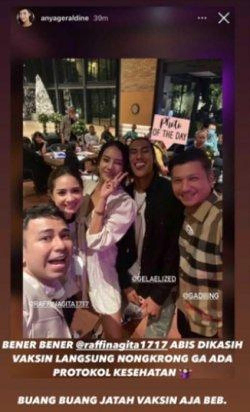 Ikut Pesta Setelah Divaksin, Raffi Ahmad Digugat David Tobing
