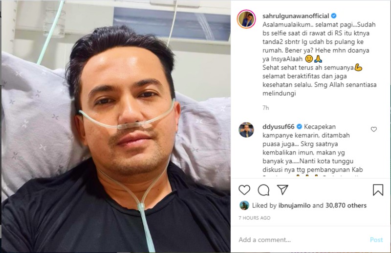 Dirawat di Rumah Sakit, Sharul Gunawan Minta Doa untuk Kesembuhannya